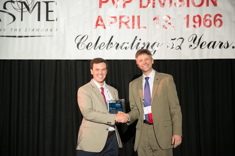 Karson Clark recognized for 2018 ASME PVP Conference – VSP Technologies